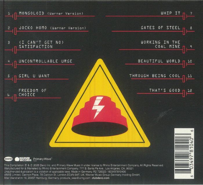 DEVO - Energy Dome Frequencies: Songs From The Devo Documentary CD at ...