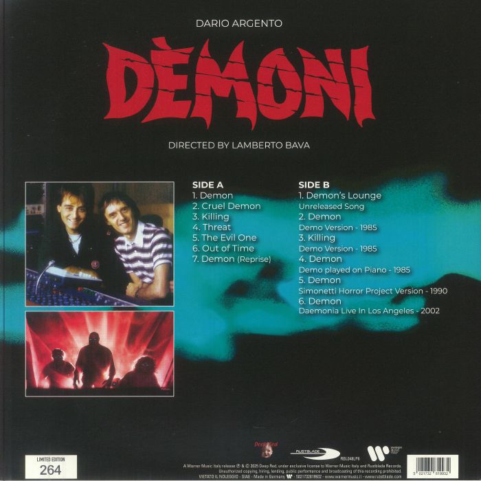 Claudio SIMONETTI - Demoni (Soundtrack) (40th Anniversary Edition ...
