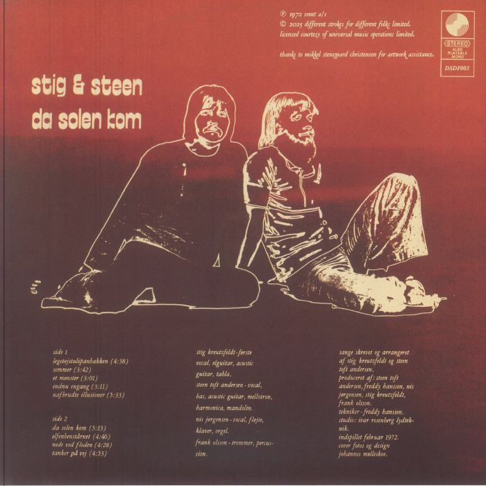 STIG & STEEN - Da Solen Kom (reissue) Vinyl at Juno Records.