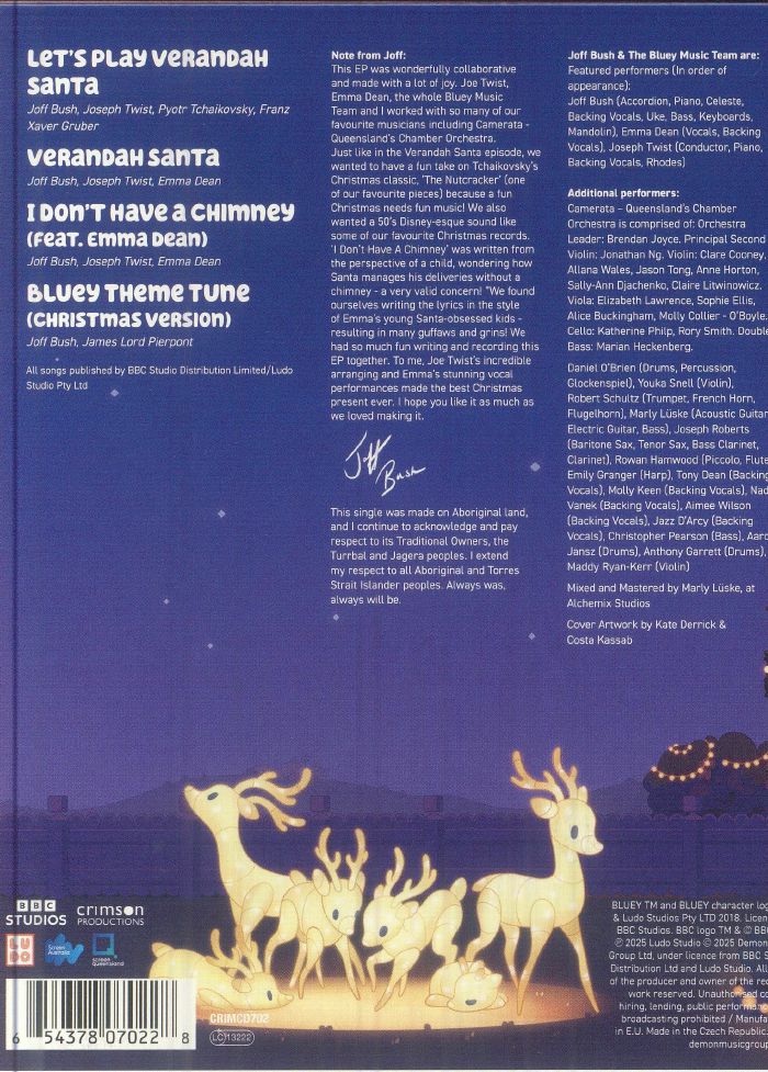BLUEY - Verandah Santa CD at Juno Records.