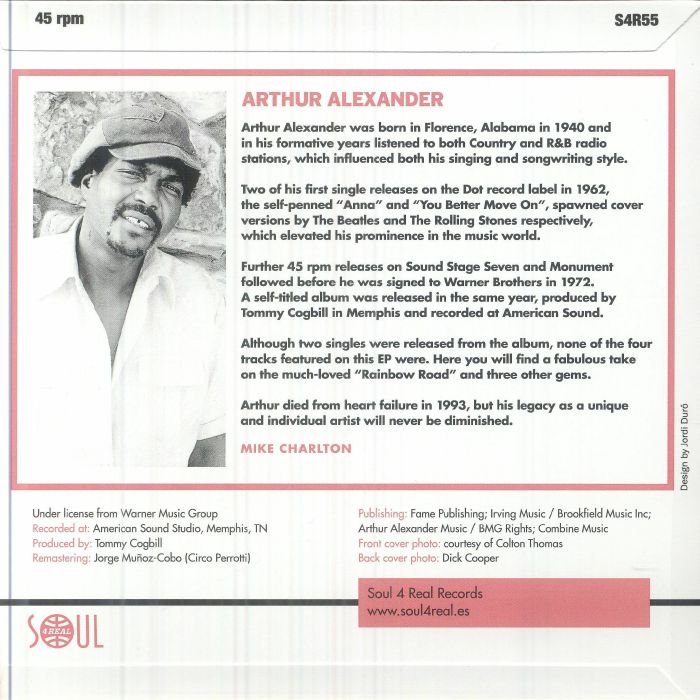 Arthur ALEXANDER - Rainbow Road Vinyl at Juno Records.