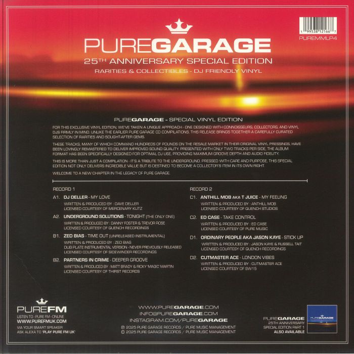 VARIOUS - Pure Garage 25th Anniversary Special Edition Part 2 Vinyl at ...
