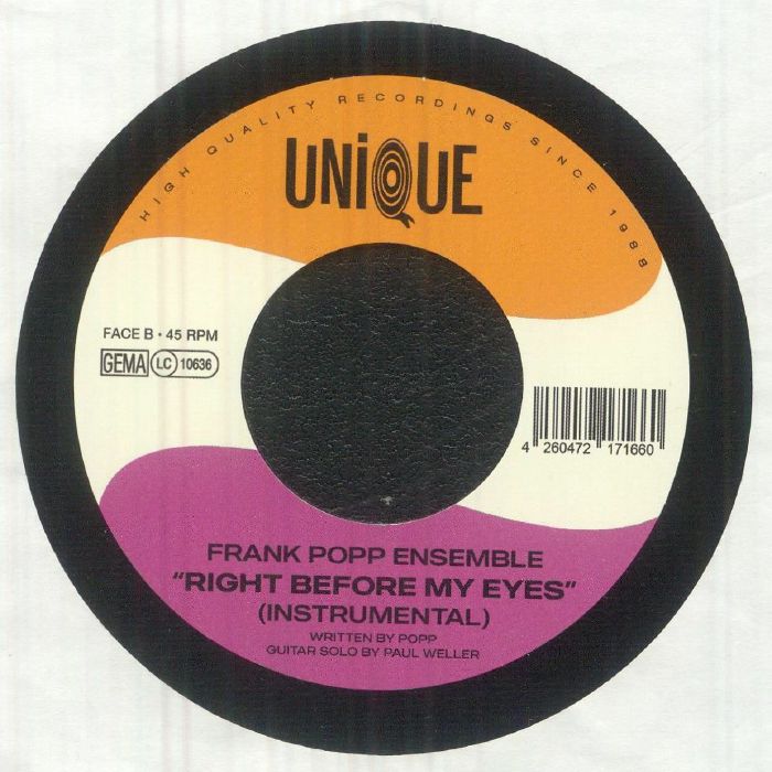 FRANK POPP ENSEMBLE/PAUL WELLER - Right Before My Eyes Vinyl at Juno ...