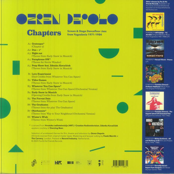 Ozren DEPOLO - Chapters (Screen & Stage Dancefloor Jazz From Yugoslavia ...