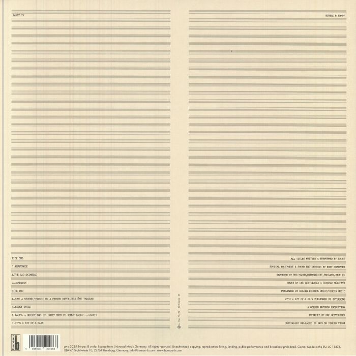 FAUST - Faust IV (reissue) Vinyl at Juno Records.
