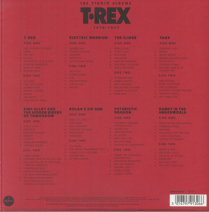 T REX - The Studio Albums T Rex 1970-1977 Vinyl at Juno Records.