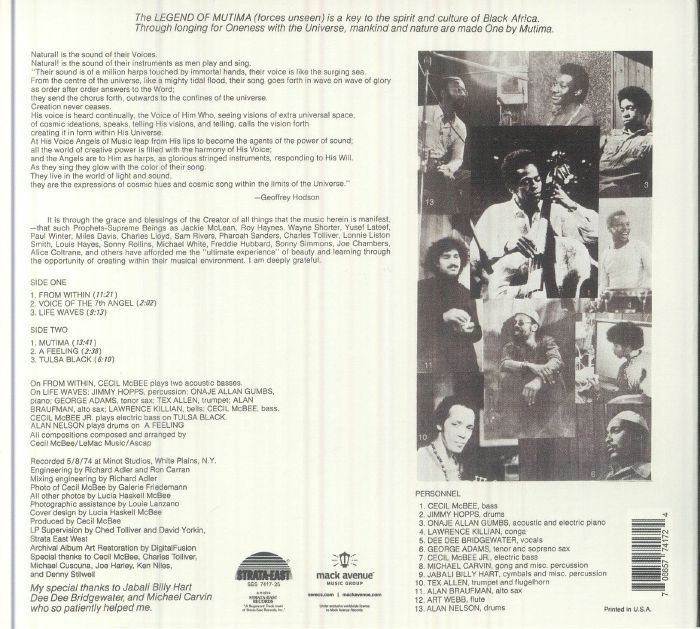 Cecil McBEE - Mutima CD at Juno Records.