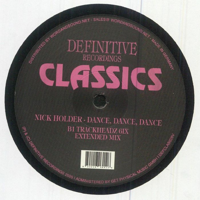 Nick HOLDER - Dance Dance Dance Vinyl at Juno Records.