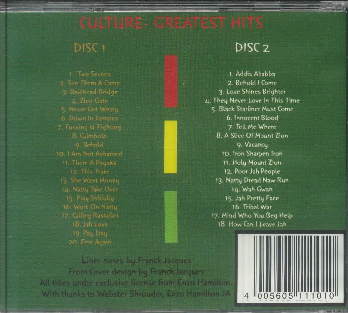 CULTURE - Greatest Hits CD at Juno Records.