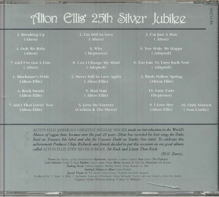Alton ELLIS - 25th Silver Jubilee CD at Juno Records.