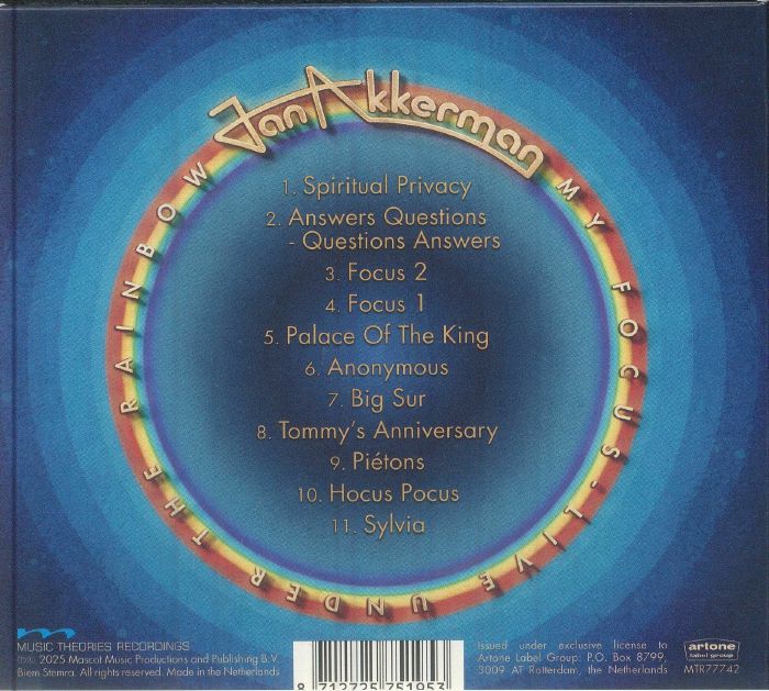 Jan AKKERMAN - My Focus: Live Under The Rainbow CD at Juno Records.