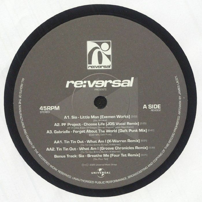 SIA/PF PROJECT/GABRIELLE/TIN TIN OUT - Re:Versal 002 Vinyl at Juno Records.