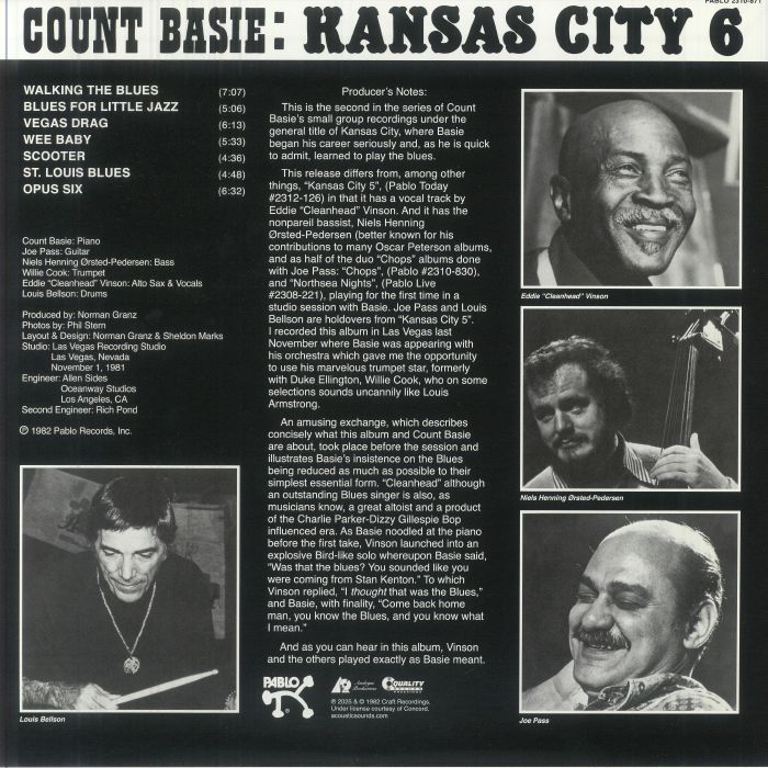 COUNT BASIE 6 - Kansas City Vinyl at Juno Records.