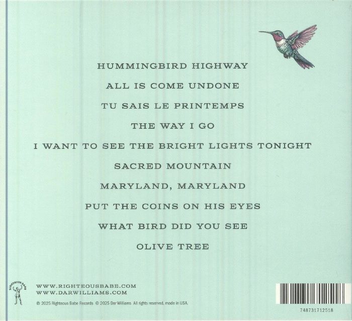 Dar WILLIAMS - Hummingbird Highway CD at Juno Records.