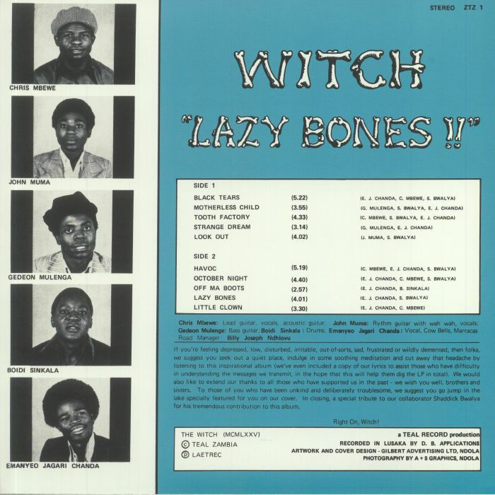 WITCH - Lazy Bones (reissue) (B-STOCK) Vinyl at Juno Records.