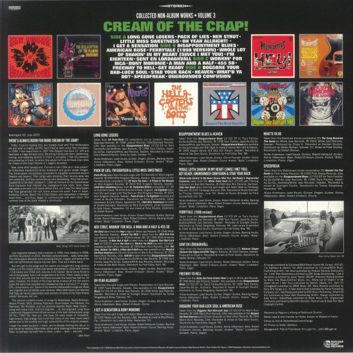 The HELLACOPTERS - Cream Of The Crap! Collected Non Album Works Volume ...