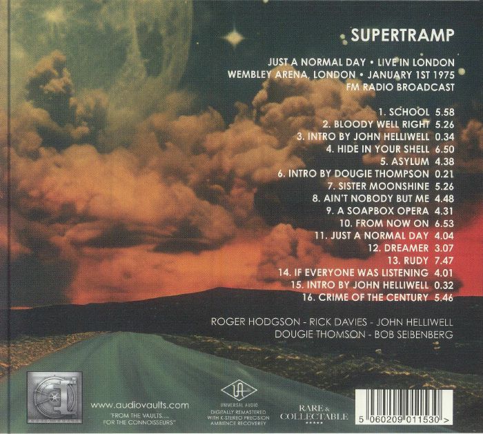 SUPERTRAMP - Just A Normal Day: Live In London 1975 CD at Juno Records.