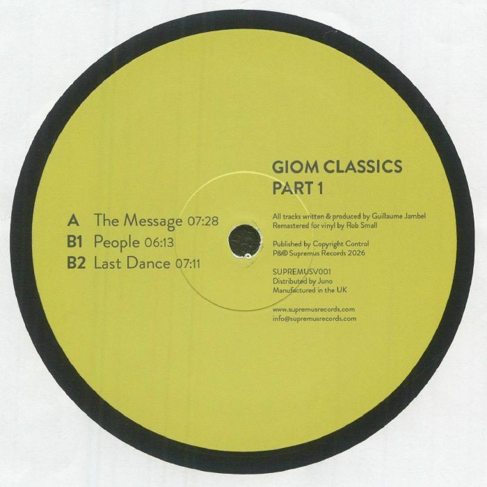 GIOM - Giom Classics Part 1 Vinyl at Juno Records.