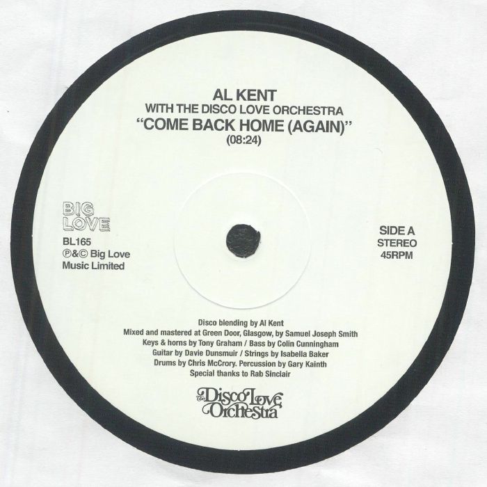 Al KENT/THE DISCO LOVE ORCHESTRA - Come Back Home (Again) Vinyl at Juno ...
