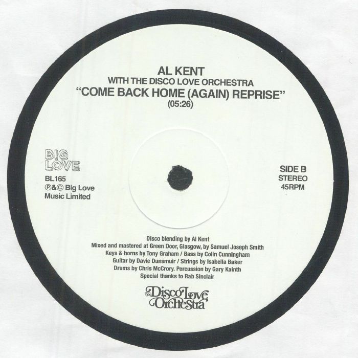 Al KENT/THE DISCO LOVE ORCHESTRA - Come Back Home (Again) Vinyl at Juno ...