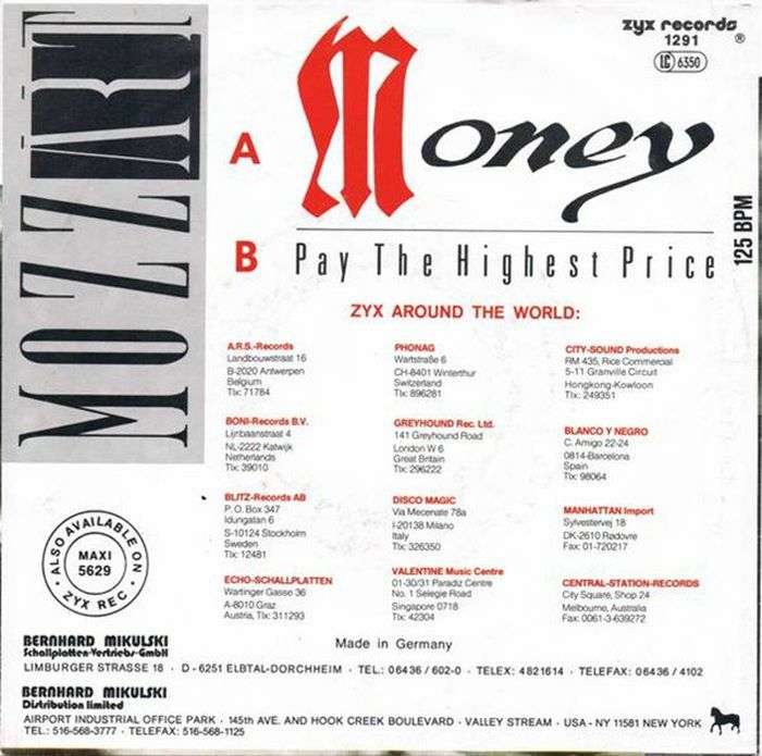 MOZZART - Money Vinyl at Juno Records.