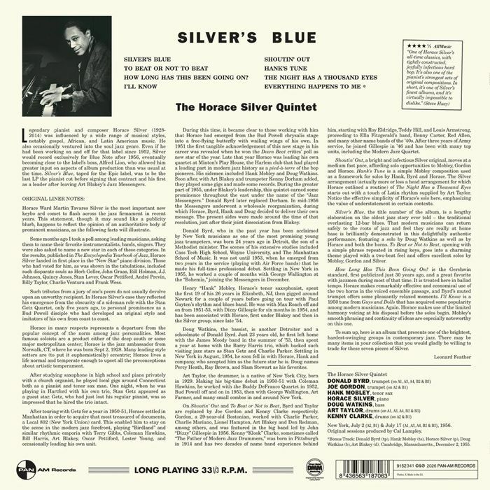 The HORACE SILVER QUINTET - Silver's Blue Vinyl at Juno Records.