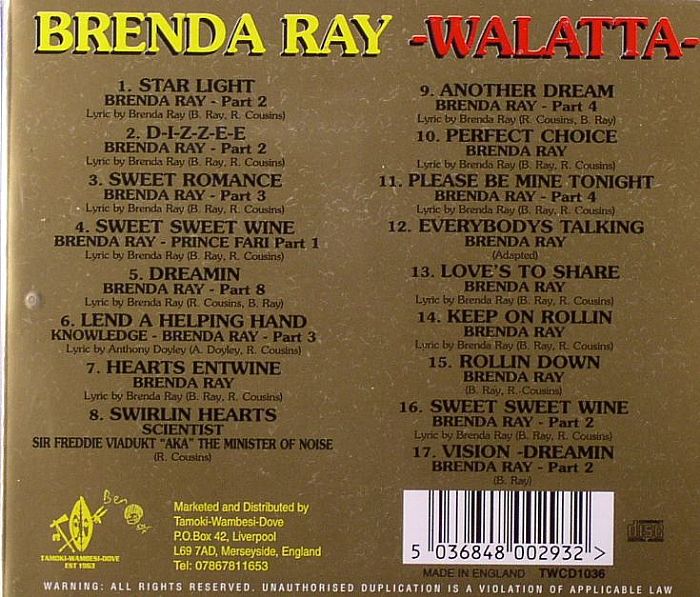 Brenda RAY - Walatta CD at Juno Records.