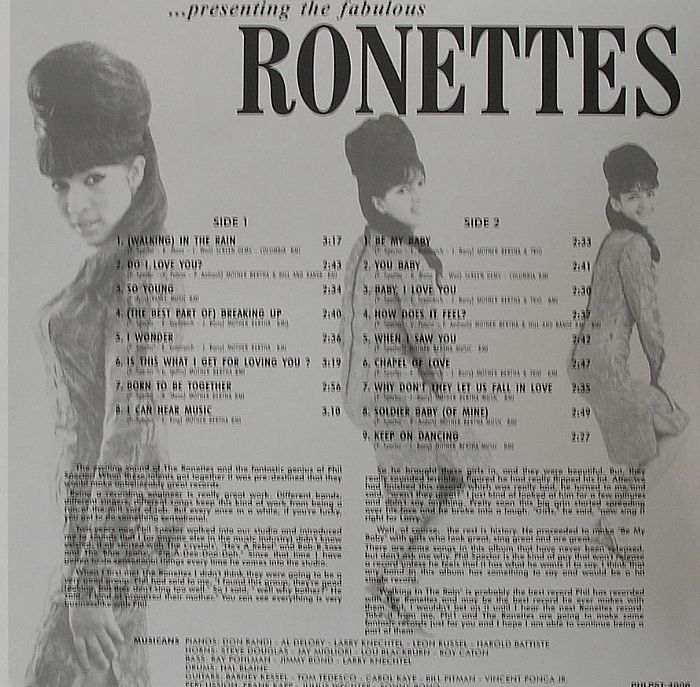 RONETTES feat VERONICA - Presenting The Fabulous Ronettes Vinyl at Juno ...