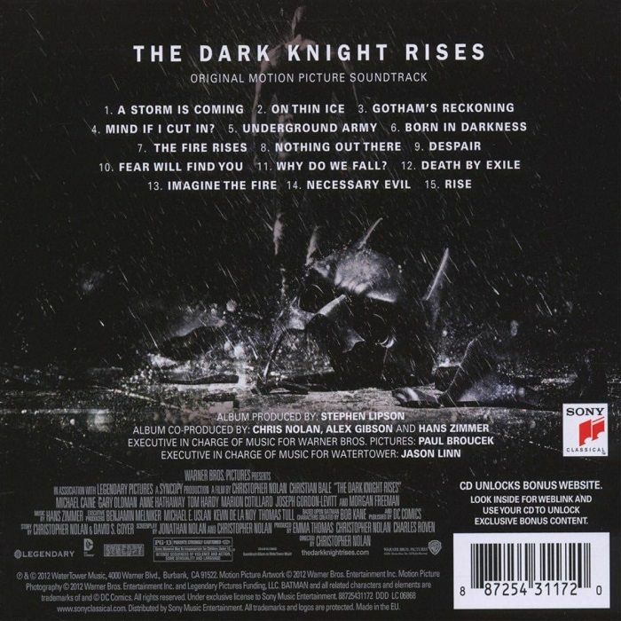 Hans ZIMMER - The Dark Knight Rises (Soundtrack) CD at Juno Records.