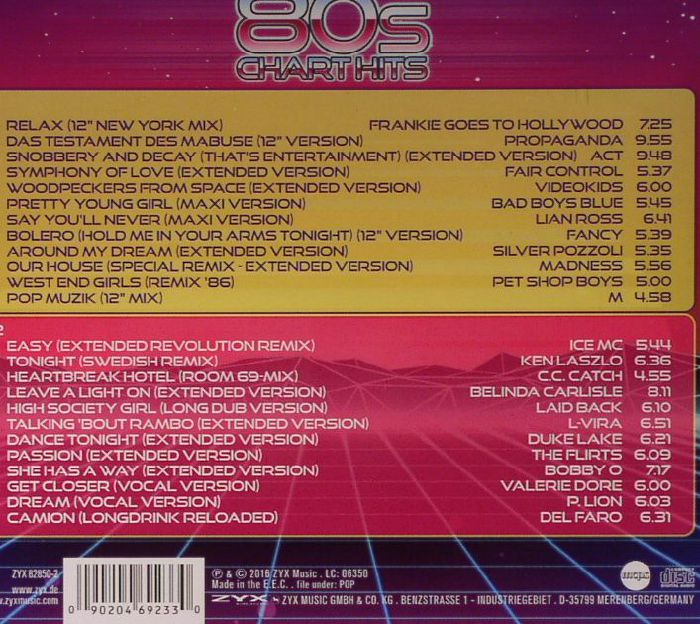 VARIOUS 80s Chart Hits: Extended Versions CD at Juno Records.