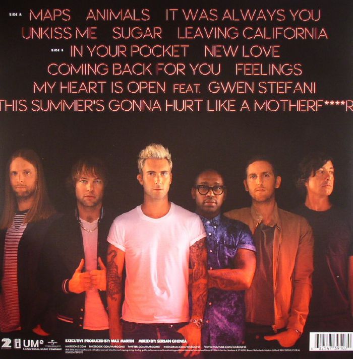 Maroon 5 Album Cover Maps