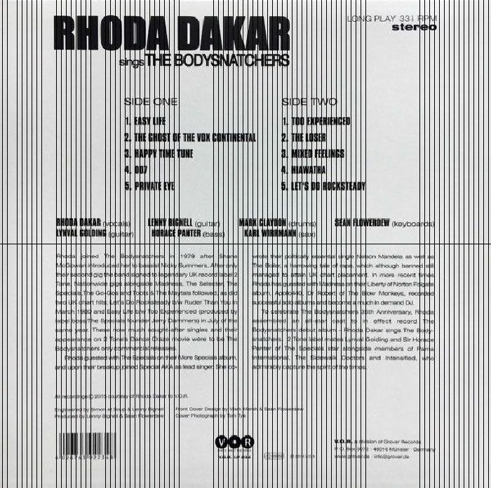 Rhoda DAKAR - Rhoda Dakar Sings The Bodysnatchers Vinyl at Juno Records.