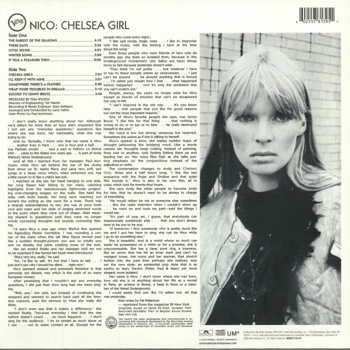 NICO - Chelsea Girl (reissue) Vinyl at Juno Records.