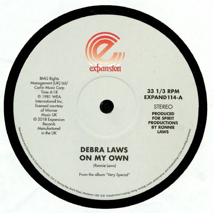Debra LAWS - On My Own Vinyl at Juno Records.