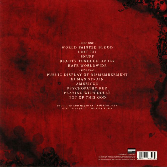 SLAYER - World Painted Blood Vinyl at Juno Records.