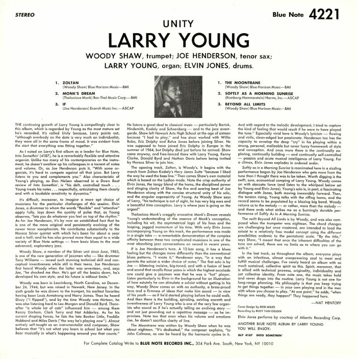 Larry YOUNG - Unity Vinyl at Juno Records.