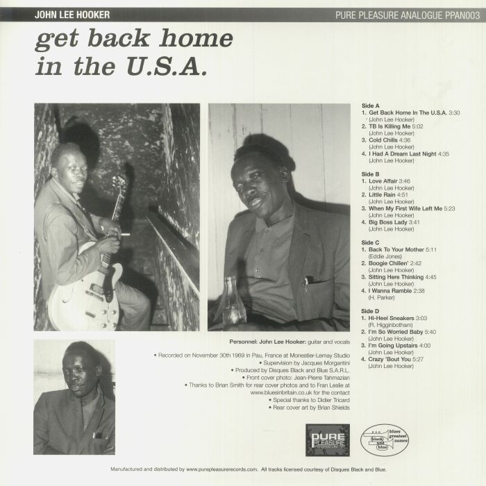 John Lee HOOKER - Get Back Home In The USA (remastered) Vinyl at Juno ...