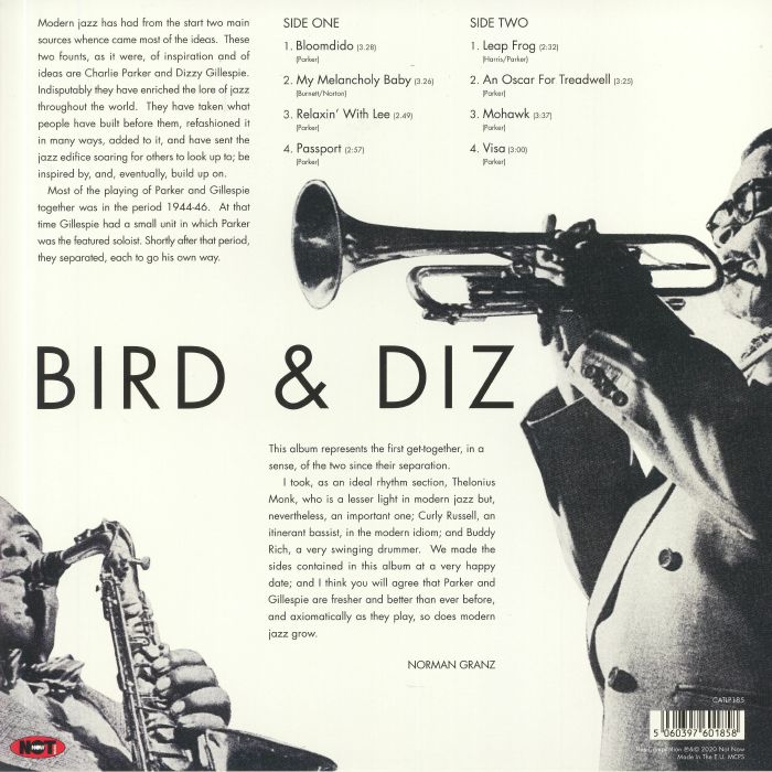 Charlie PARKER/DIZZY GILLESPIE - Bird & Diz Vinyl at Juno Records.