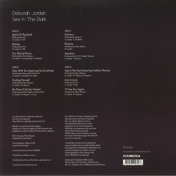 Deborah JORDAN - See In The Dark Vinyl at Juno Records.
