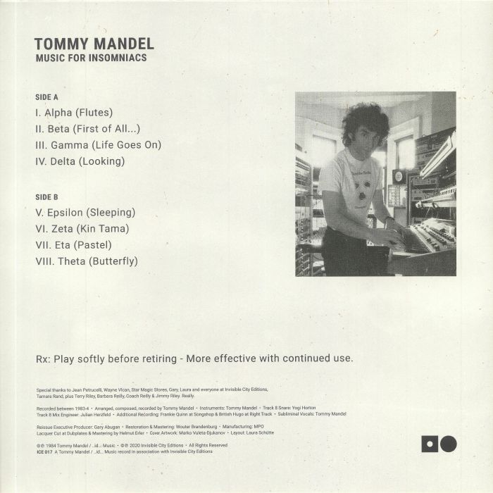 Tommy MANDEL - Music For Insomniacs Vinyl at Juno Records.
