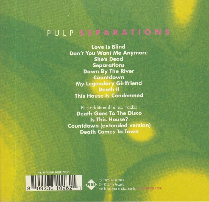 PULP - Separations (remastered) CD at Juno Records.
