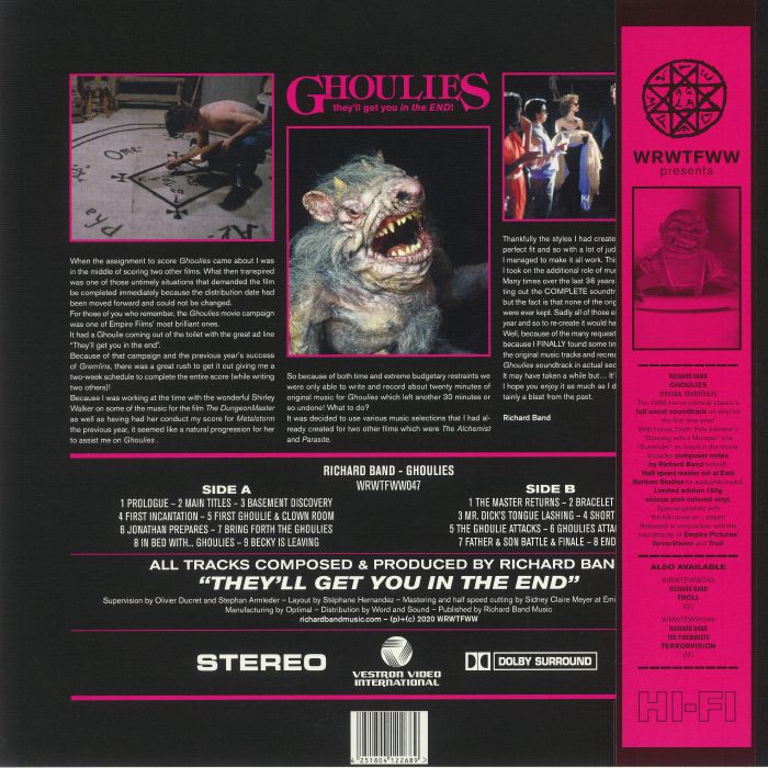 Richard BAND - Ghoulies (Soundtrack) (reissue) Vinyl at Juno Records.