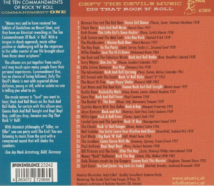 VARIOUS - The Ten Commandments Of Rock N Roll Commandment One: Defy The ...