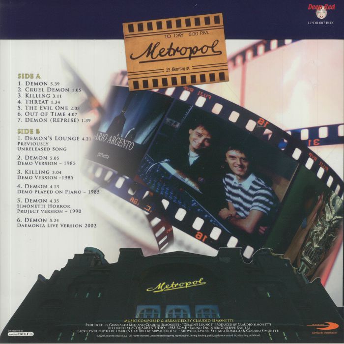Claudio SIMONETTI - Demons (Soundtrack) (35th Anniversary Edition ...