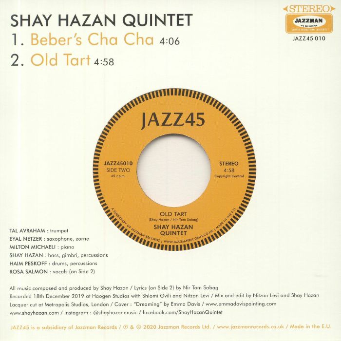 SHAY HAZAN QUINTET - Berber's Cha Cha Vinyl at Juno Records.