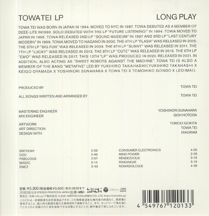 TOWA TEI - LP CD at Juno Records.
