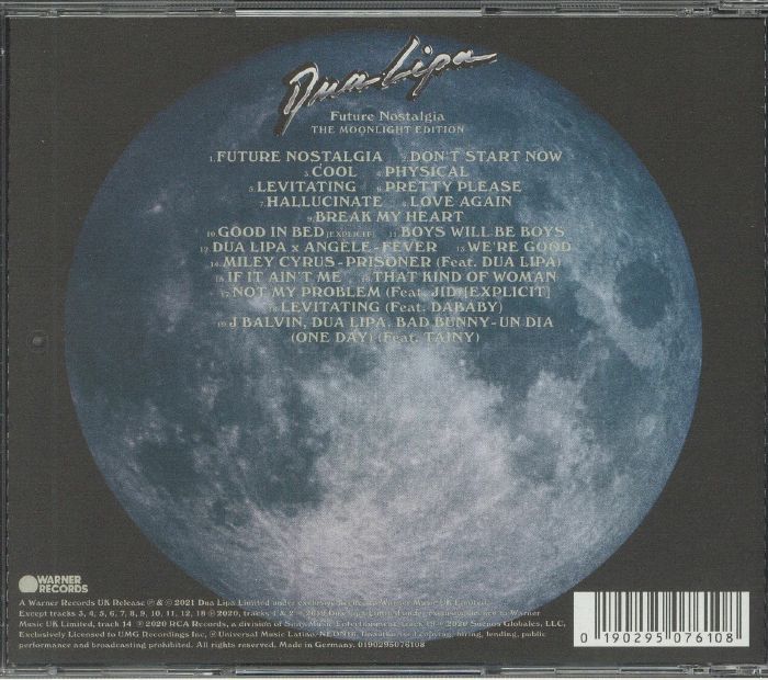 Dua LIPA - Future Nostalgia (The Moonlight Edition) CD at Juno Records.