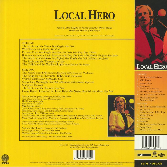 Mark KNOPFLER - Local Hero (Soundtrack) (half speed remastered) Vinyl ...