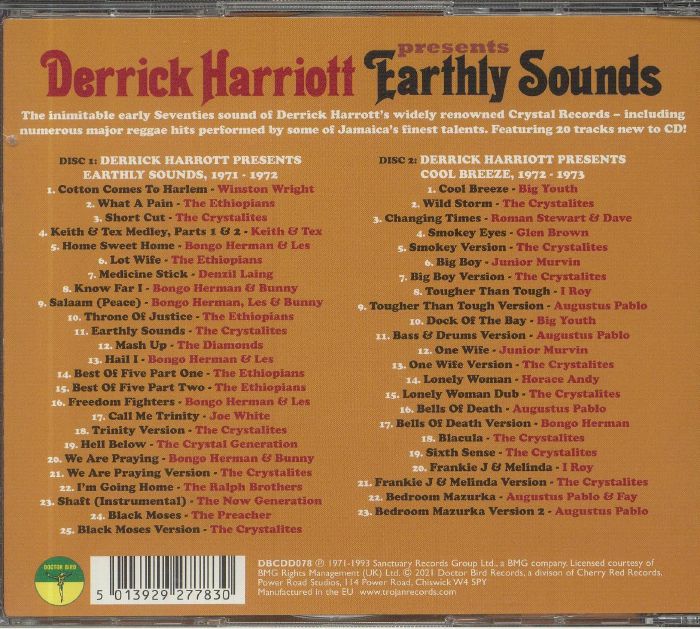 Derrick HARRIOTT/VARIOUS - Derrick Harriott Presents Earthly Sounds ...