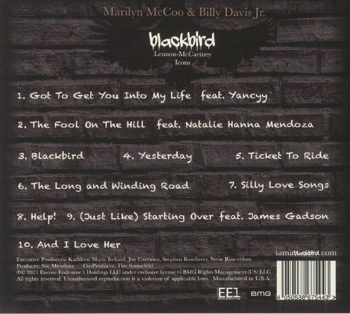 Marilyn McCOO/BILLY DAVIS JR - Blackbird: Lennon-McCartney Icons CD at ...